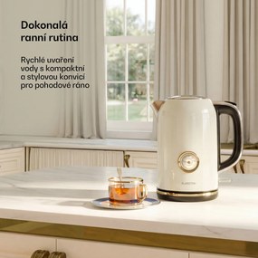 Klarstein Victoria rychlovarná konvice | 1,7 l | 2200 W | 360° otočný stojan | Nadčasový design