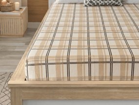 Prostěradlo mikroplyš PLAID 90x200 cm krémové