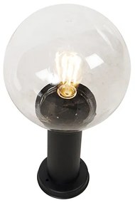 Venkovní stojací lampa černá s čirým globem 50 cm IP44 - Sfera