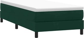 Postel Box Spring bez matrace tmavě zelená 80x210 cm samet 3315804