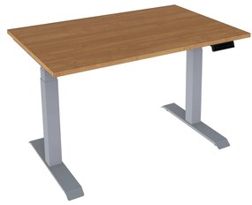 NOBL Dynamic + Elektr. nastavitelný polohovací stůl 120x80 s pamětí Dynamic + Dekor stolové desky: olše, Barva podnože: šedá
