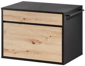 Závěsná skříňka pod umyvadlo Mossa 56 60 cm dub Artisan/černá