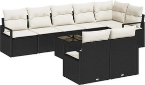 Set pohovek 9 ks Černá polyratan 3346437