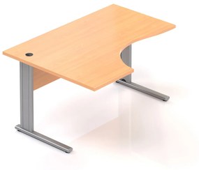 Kancelářský stůl rohový levý Komfort, kovová podnož, 140x70/100x76 cm BPR19 11