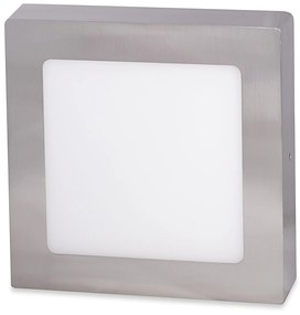 Ecolite Stříbrný přisazený LED panel hranatý 225 x 225mm 18W Barva světla: Denní bílá LED-CSQ-18W/41/CHR