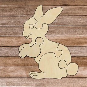 Dřevěné montessori edukační puzzle - Zajíček | SENTOP H020 Topol H020