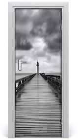 Fototapeta samolepící na dveře mořský maják 75x205 cm