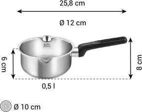 TESCOMA Rendlík BRAVA s oboustrannou nálevkou ø 12 cm, 0,5 l