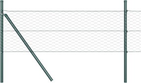 Hexagonální kotvení plotu 50 x 0,4 m Ocel potažená PVC Šedá 3352835