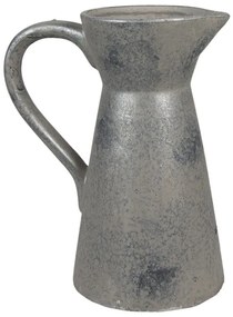 Šedý antik keramický dekorační džbán Jolieke – 20x13x25 cm