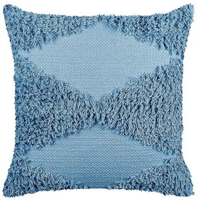 Bavlněný polštář 45 x 45 cm modrý RHOEO Beliani