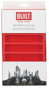 Kitchen Craft Silikonová forma na led New York, červená barva, plast