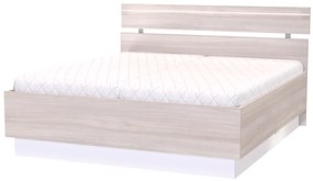 Nábytek Mikulík Dvoulůžková postel SMART L s úložným prostorem a LED, 180×200 cm Dekor: Buk