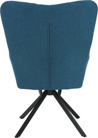 Designové otočné křeslo, petrolejová / černá, KOMODO