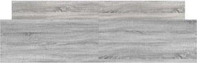 Rám postele s hlavovým a nožním čelem šedý sonoma 200 x 200 cm 3203738