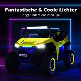 Costway 2místné 12V dětské auto s hudbou a světlomety 118 x 74 x