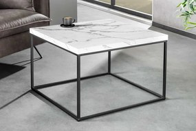Designový konferenční stolek Haines 45 cm vzor bílý mramor