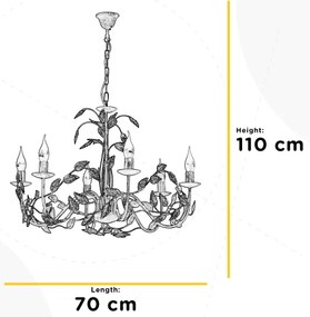 ONLI - Lustr na řetězu COLLANA 6xE14/6W/230V bronzová/zlatá