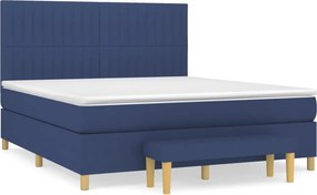 Box spring postel s matrací modrá 160x200 cm textil 3137331