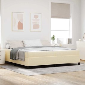 Postel s boxspringem Krémová 200 x 200 cm textil 3398890