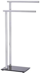 WENKO 22090100 - Stojan na ručníky LAVA 42x81 cm nerez/stříbrná/černá 22090100