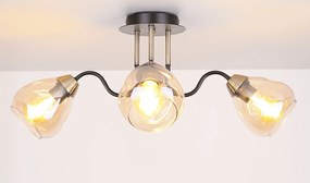 Černo-zlaté stropní svítidlo Unica pro žárovku 3x E27  - Candellux