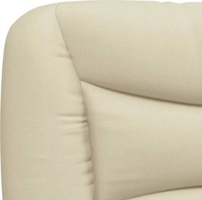 Postel s matrací Hvar krémová 100 x 200 cm textil 3208518
