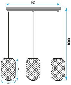 Toolight Stropní svítidlo APP1425-3CP