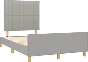 Rám postele bez matrace světle šedá 120 x 200 cm textil 3125203