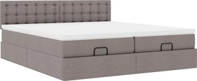Osmanský rám postele s matrací taupe 180x200cm textil 3312040