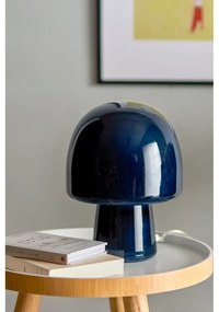 Tmavě modrá stolní lampa se skleněným stínidlem (výška 26,5 cm) Paddy – Bloomingville