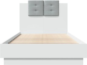 Rám postele s čelem bílý 75 x 190 cm kompozitní dřevo 3209975