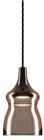 Lodes Nostalgia small glossy bronze, bronzové sklo/černý závěs, 11W LED 2700K, prům. 12,5cm