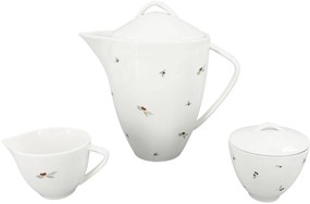 by inspire čajová porcelánová souprava berries - konvice 1600 ml, mléčenka 150 ml, cukřenka 150 ml