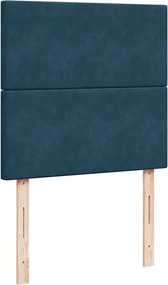 Box spring postel s matrací tmavě modrá 90x200 cm samet 3292236