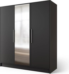Alarica 180 Szafa Czarny z lustrem