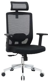 Ergonomická kancelářská židle ERGODO GIRONA - černá síťovina / nosnost 150 kg