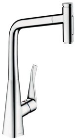 Hansgrohe M71 - Dřezová baterie M7117-H320 s výsuvnou sprškou, sBOX, chrom 73816000