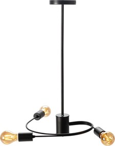 Toolight - Stropní lampa 3xE27 60W APP740-3CP, černá, OSW-01105