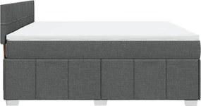 Box spring postel s matrací tmavě šedá 180x200 cm textil 3289448