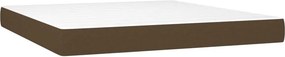 Box spring postel s matrací tmavě hnědá 180x200 cm textil 3139916
