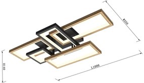 Wofi 9022-506 - LED Stmívatelné stropní svítidlo MATERA LED/60W/230V