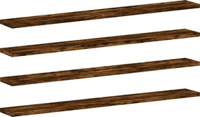 vidaXL Nástěnné police 4 ks kouřový dub 80x10x1,5 cm kompozitní dřevo [838255]