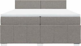 Box spring postel s matrací taupe 200x200 cm textil 3289472