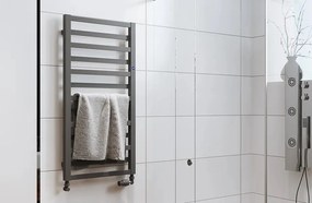 Hopa Poppy koupelnový radiátor 500 x 1310 mm spodní připojení barva černá RADPPY501331