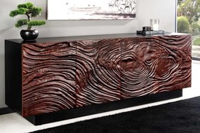 Luxusní 3D komoda River z akáciového masivu 175cm