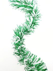 Vánoční dekorační girlanda, zelená a bílá, 2m