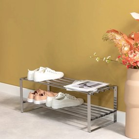 Kovový botník ve stříbrné barvě 70x29x27 cm Rex – Spinder Design