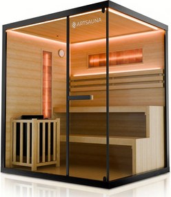 Artsauna Finská sauna Vantaa, černá Velikost: 175 cm