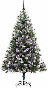 Umělý vánoční stromeček s umělým sněhem 300 LED Teplá bílá 3395448